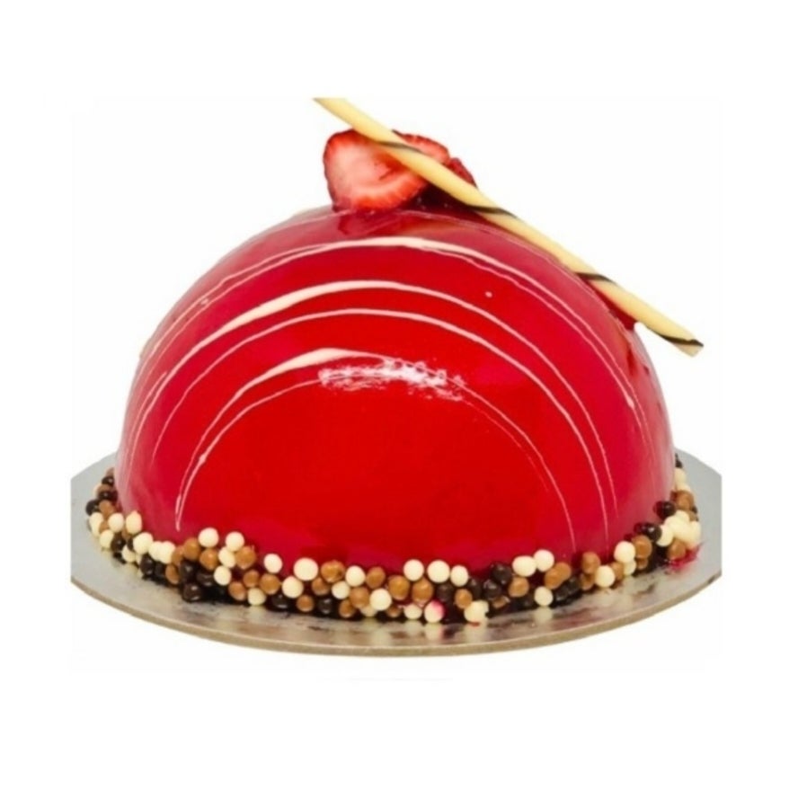 Raspberry White Choc Dome Semifreddo | Cielo Gelateria